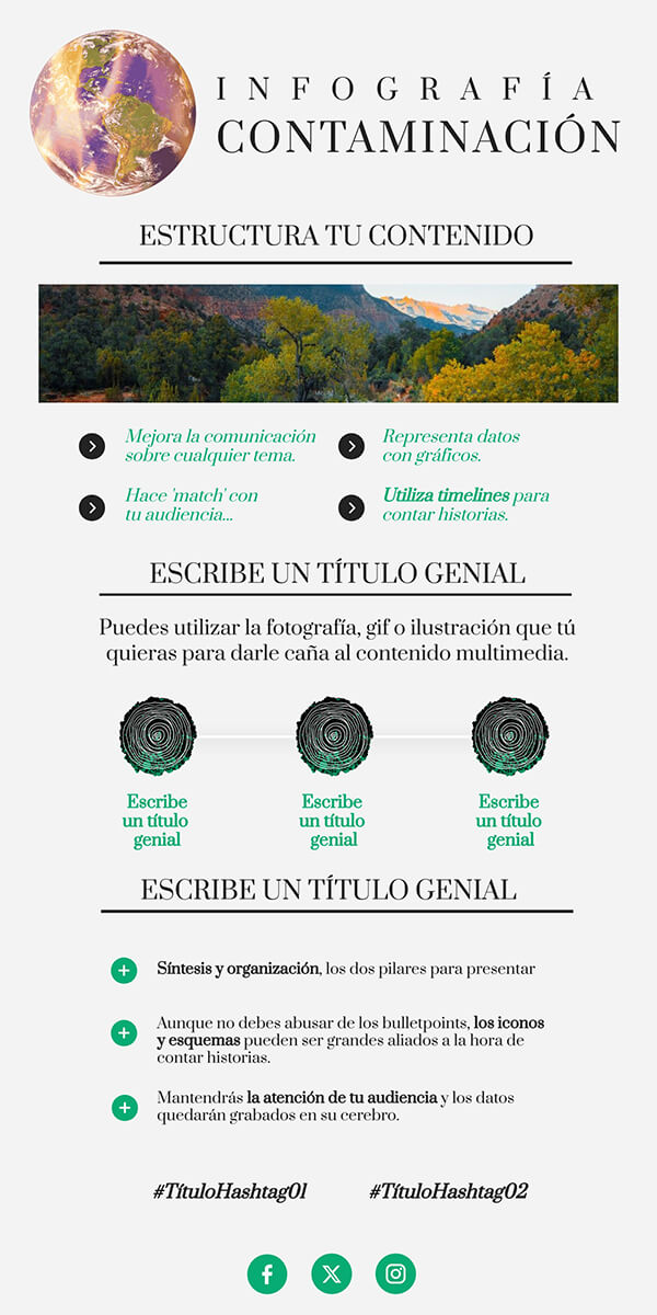 Plantillas de infografías educativas | Genially